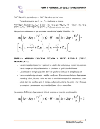 Ecuación De La Primera Ley De La Termodinámica