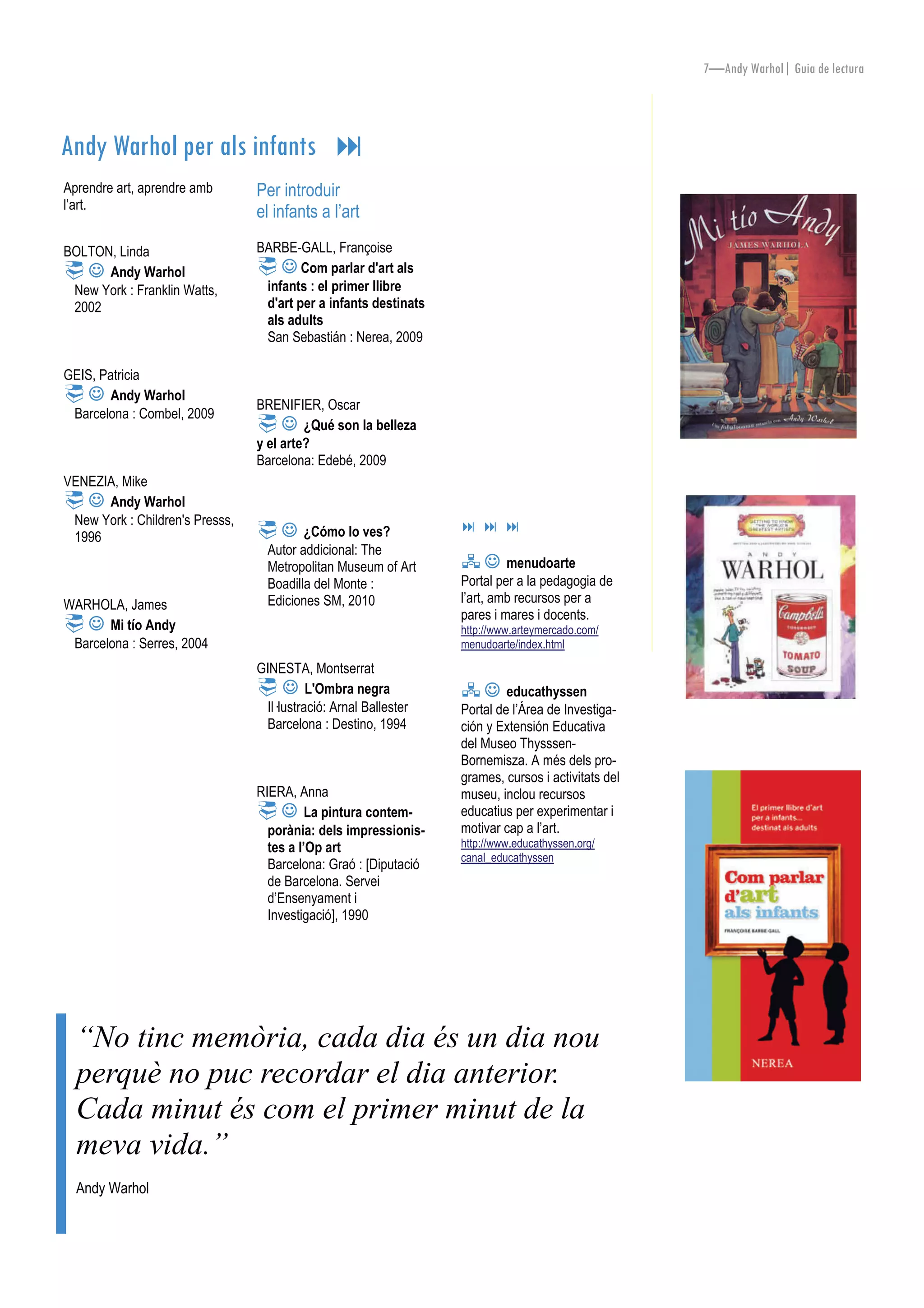 Guia de lectura: Andy Warhol | PDF