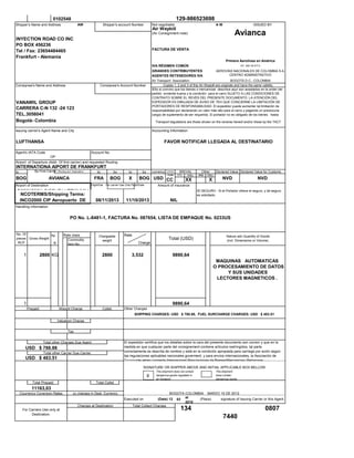 Guia aerea no. 129.986523698 | PDF