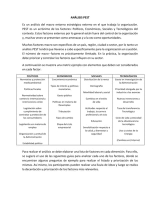 Guia Analisis Pest | PDF