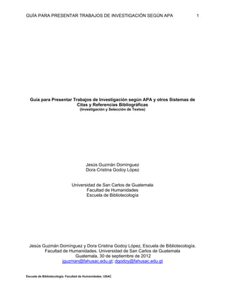 Guia apa 5ta edicion completa | PDF