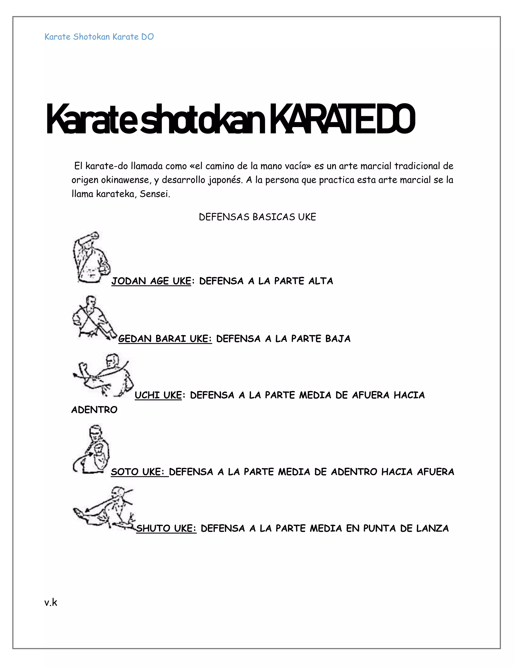 Guia basica del KARATE SHOTOKAN KARATE DO | DOCX