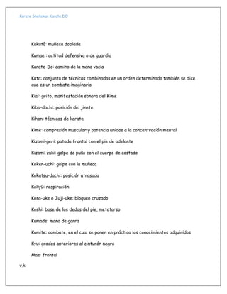 Guia basica del KARATE SHOTOKAN KARATE DO | DOCX