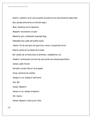 Guia basica del KARATE SHOTOKAN KARATE DO | DOCX