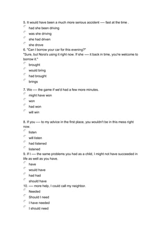 Guia conditional sentences all | PDF