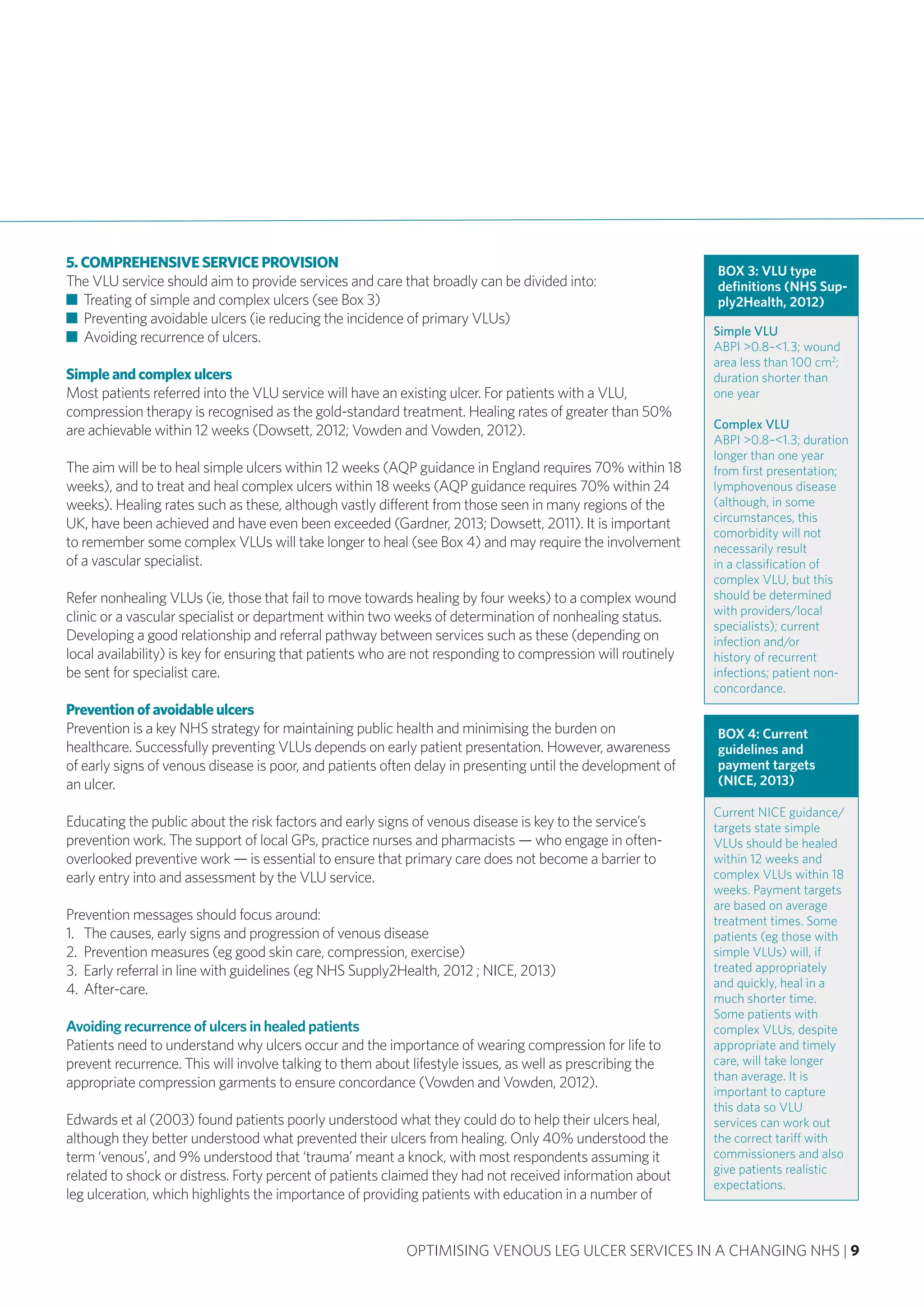 Optimising venous leg ulcer services in a changing NHS: A UK consensus ...