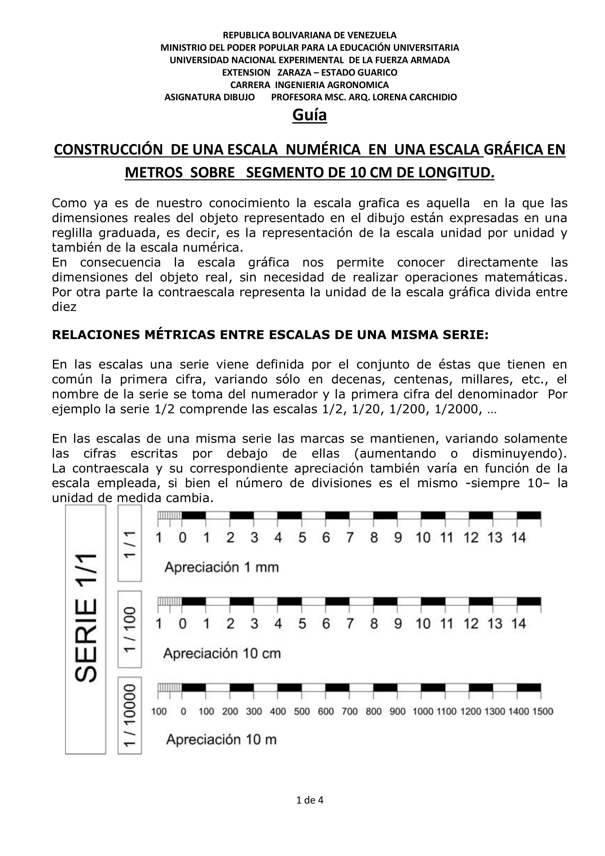 Guia construccion de escala grafica a partir de escala numerica dad por ...