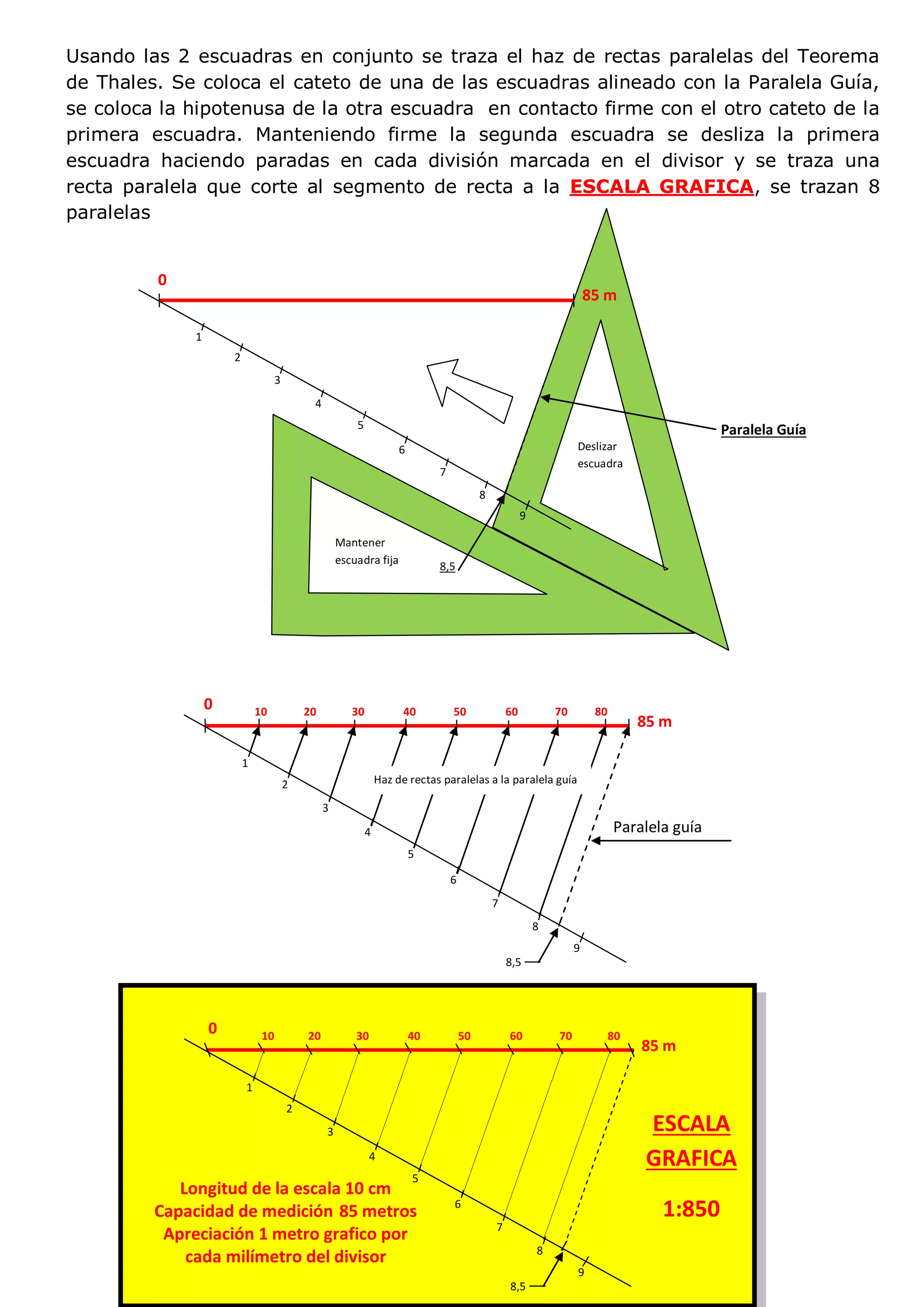 Guia construccion de escala grafica a partir de escala numerica dad por ...