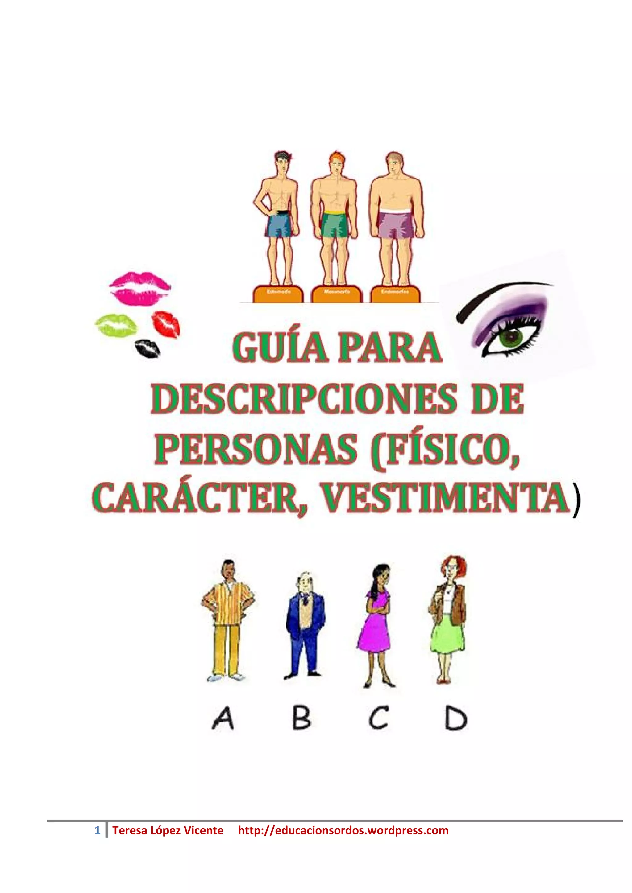 Guia De Adjetivos Para Descripciones De Personas | PDF