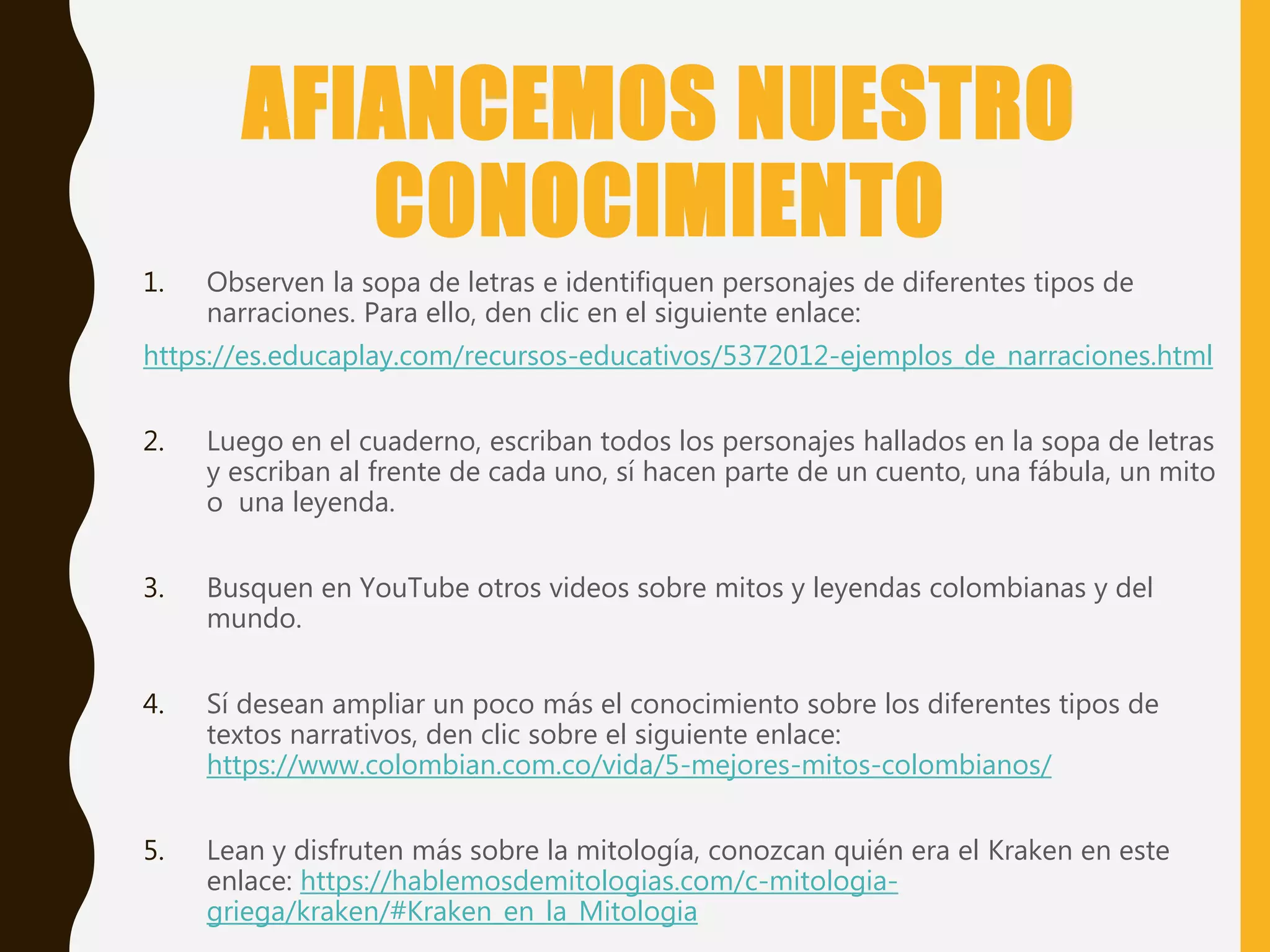 Guia de aprendizaje 1 sobre el mito y la leyenda | PPTX | Books and ...