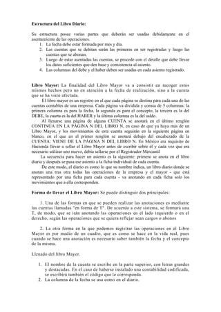 Guia de asientos y de libros contables | PDF