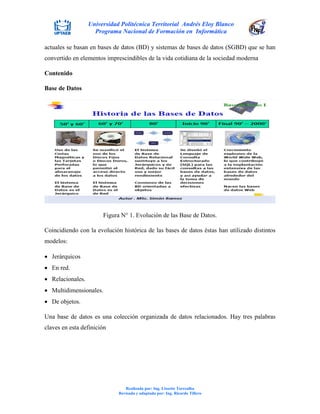 Guia de base de datos unidad 1 por lissette | PDF