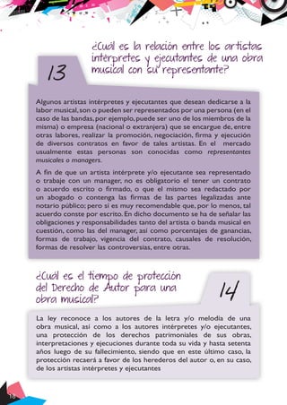 GUÍA DE DERECHOS DE AUTOR PARA MÚSICOS- INDECOPI | PDF