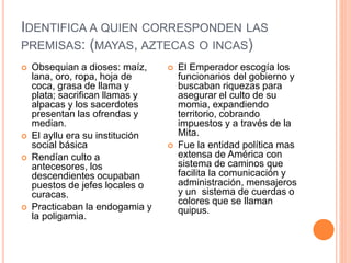Guia de estudio mayas, aztecas e incas 8vo | PPTX