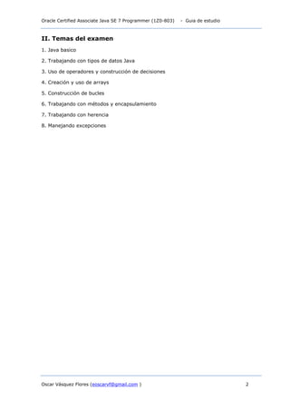 Guia de estudio OCA Java SE 7 Programmer | PDF | Programming Languages ...