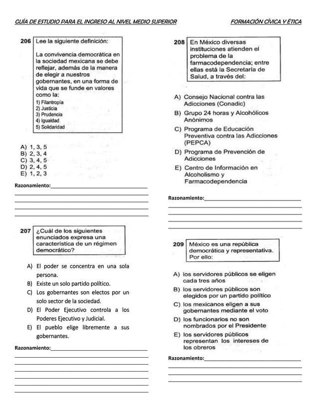 Guia De Estudio Para El Examen Comipems Foce Pdf