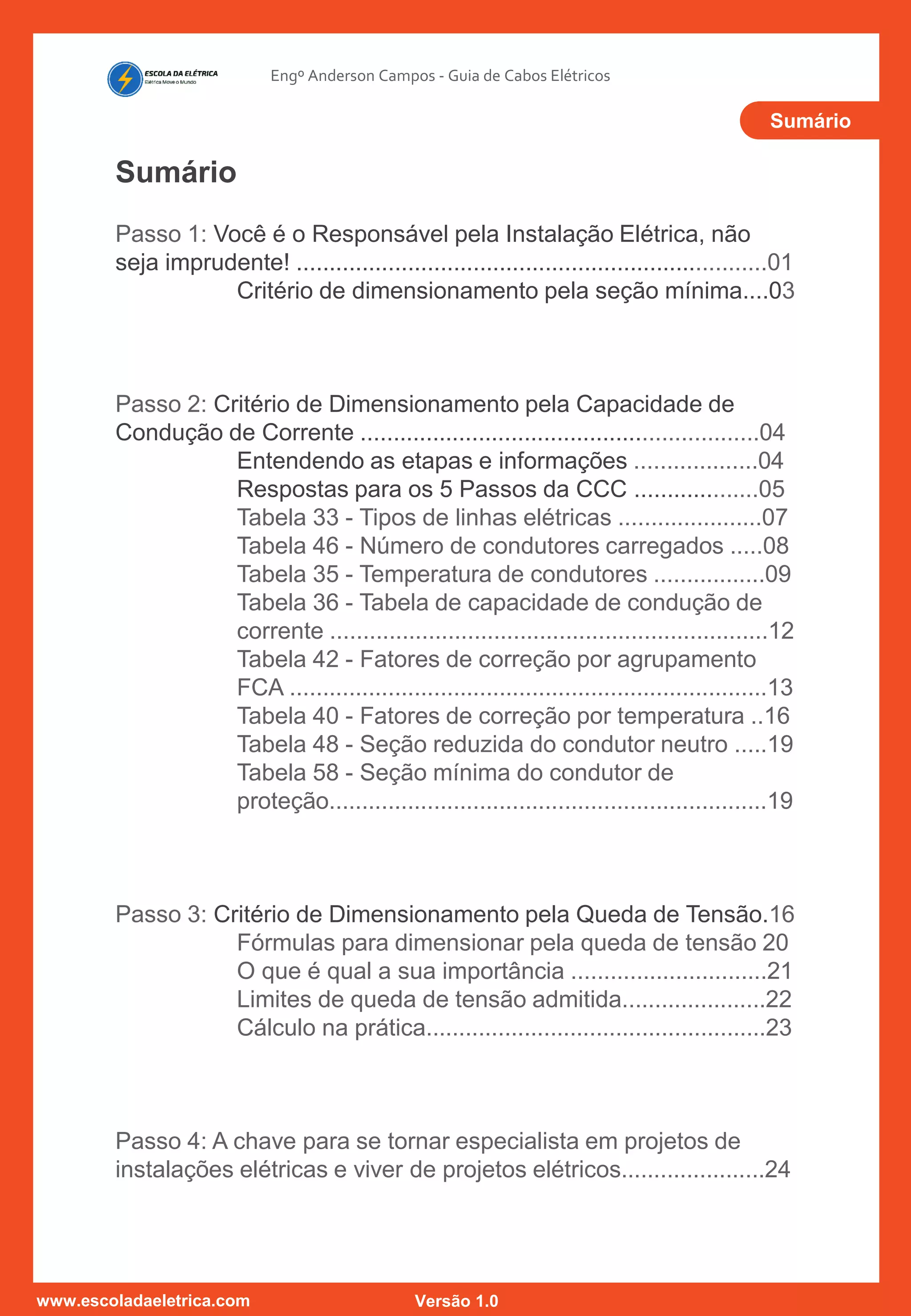 Guia definitivo dimensionamento de cabos elétricos - eng. anderson | PDF
