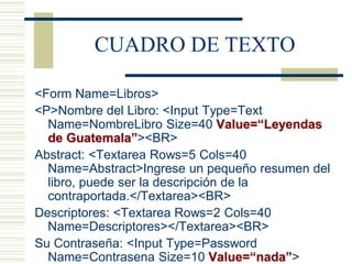 Guia de formularios en html | PDF