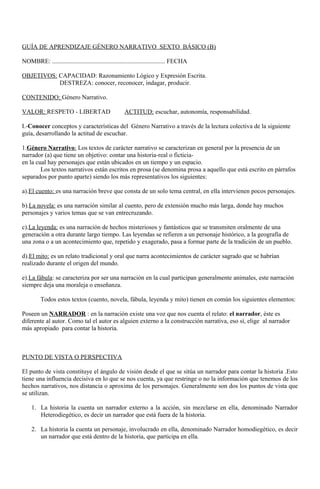 Guia de genero narrativo (1) | DOC
