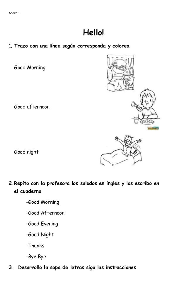 Primer Saludo En Ingles at Loyd Honore blog