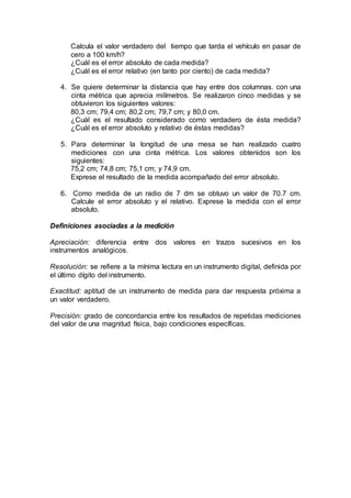 Guía de la Unidad II La Medición | PDF