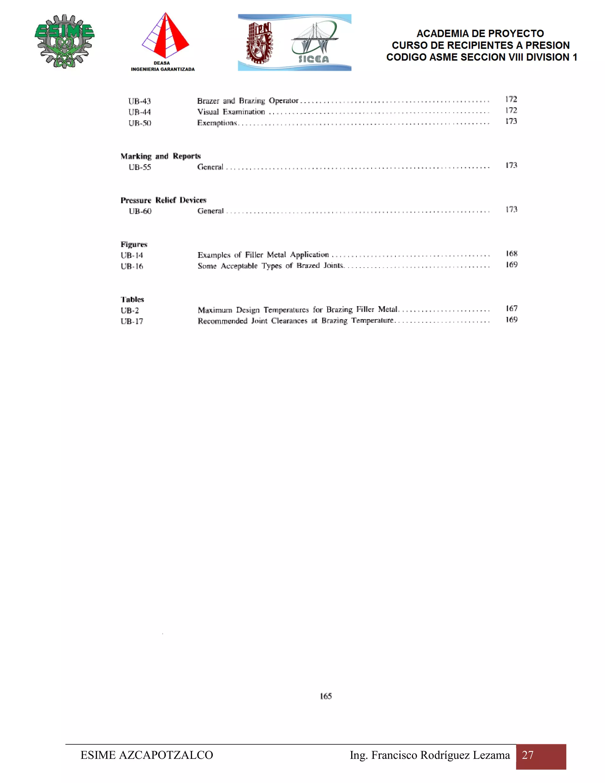Guia del codigo asme seccion viii division 1 tomo 1 | PDF