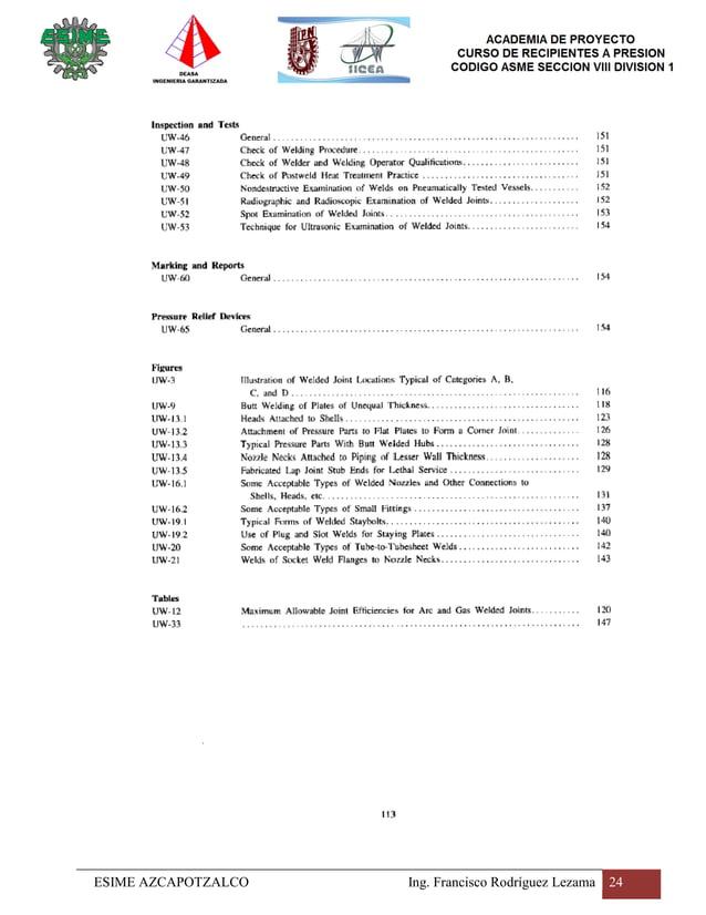 Guia del codigo asme seccion viii division 1 tomo 1 | PDF