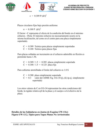 Guia del codigo asme seccion viii division 1 tomo 1 | PDF