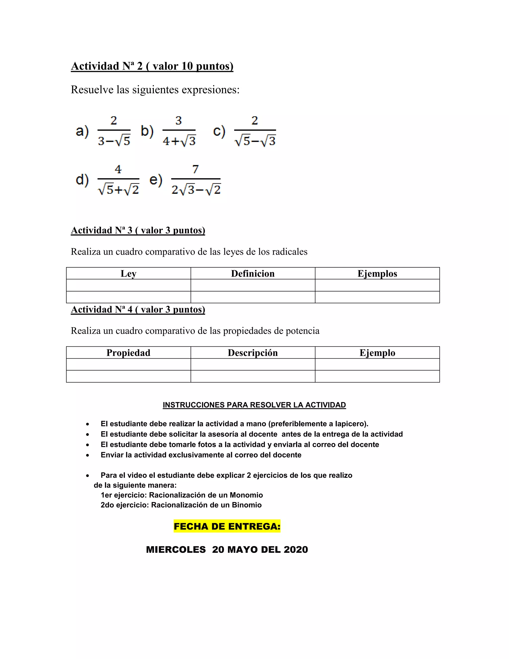 Guia de matematica 3ro Prof Luisa Mendoza | PDF