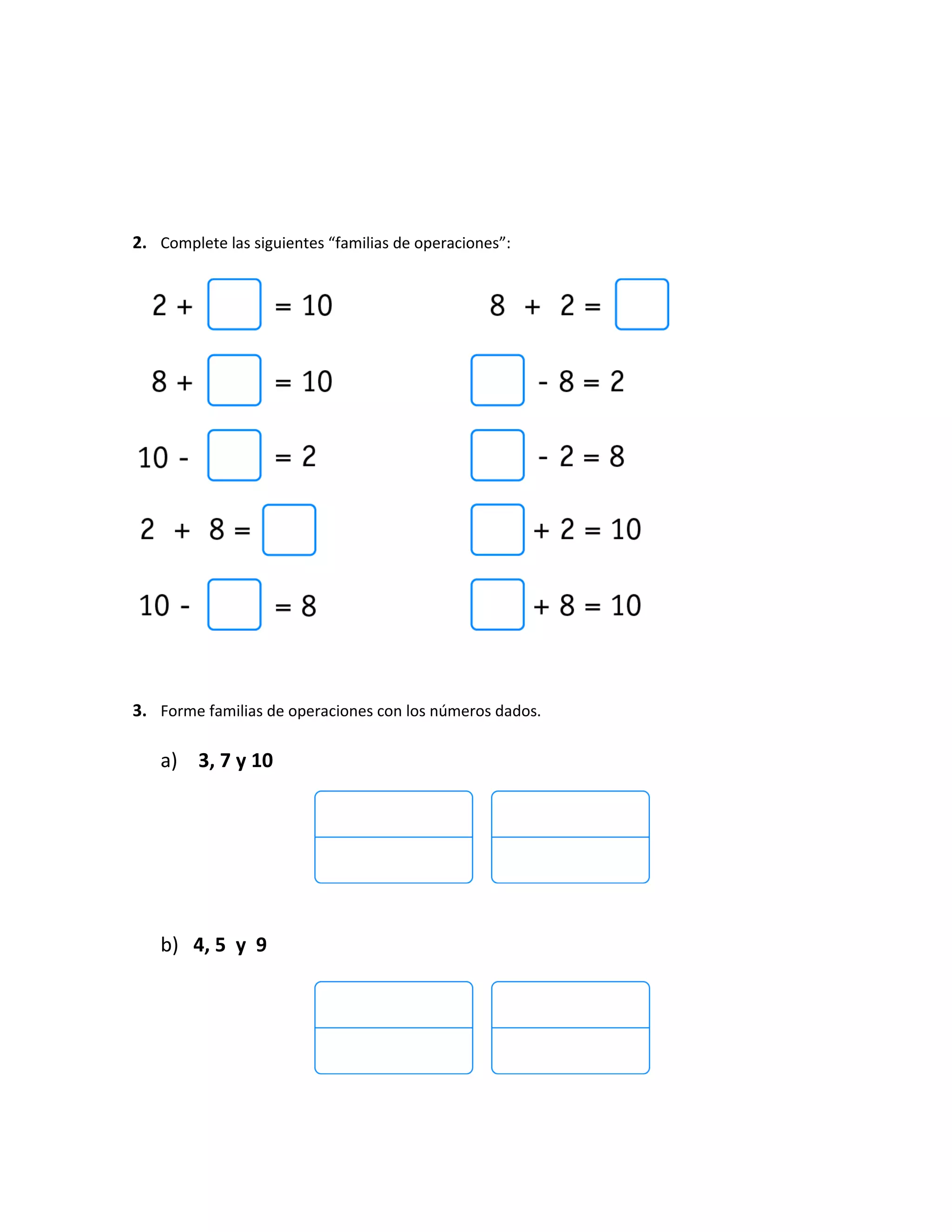Guia de matematica segudo basico familia de operaciones | DOC