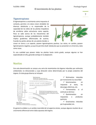 guia de movimiento de las plantas, homeostasis | PDF