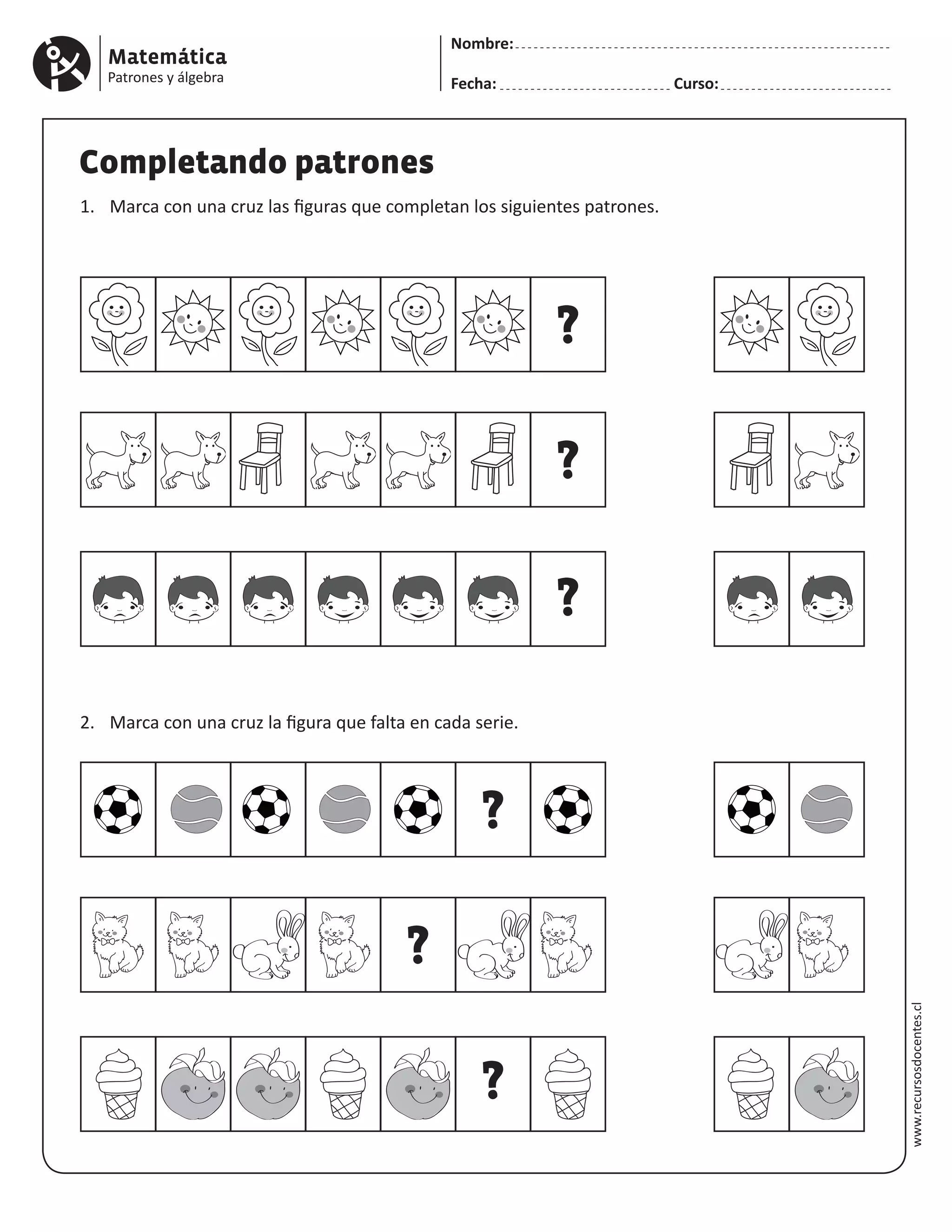 Guia de patrones y algrbra | PDF