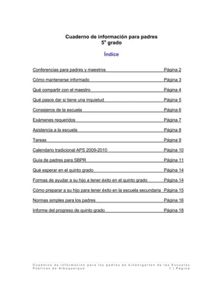 Guia de planificacion para estudiantes de 5o grado | PDF