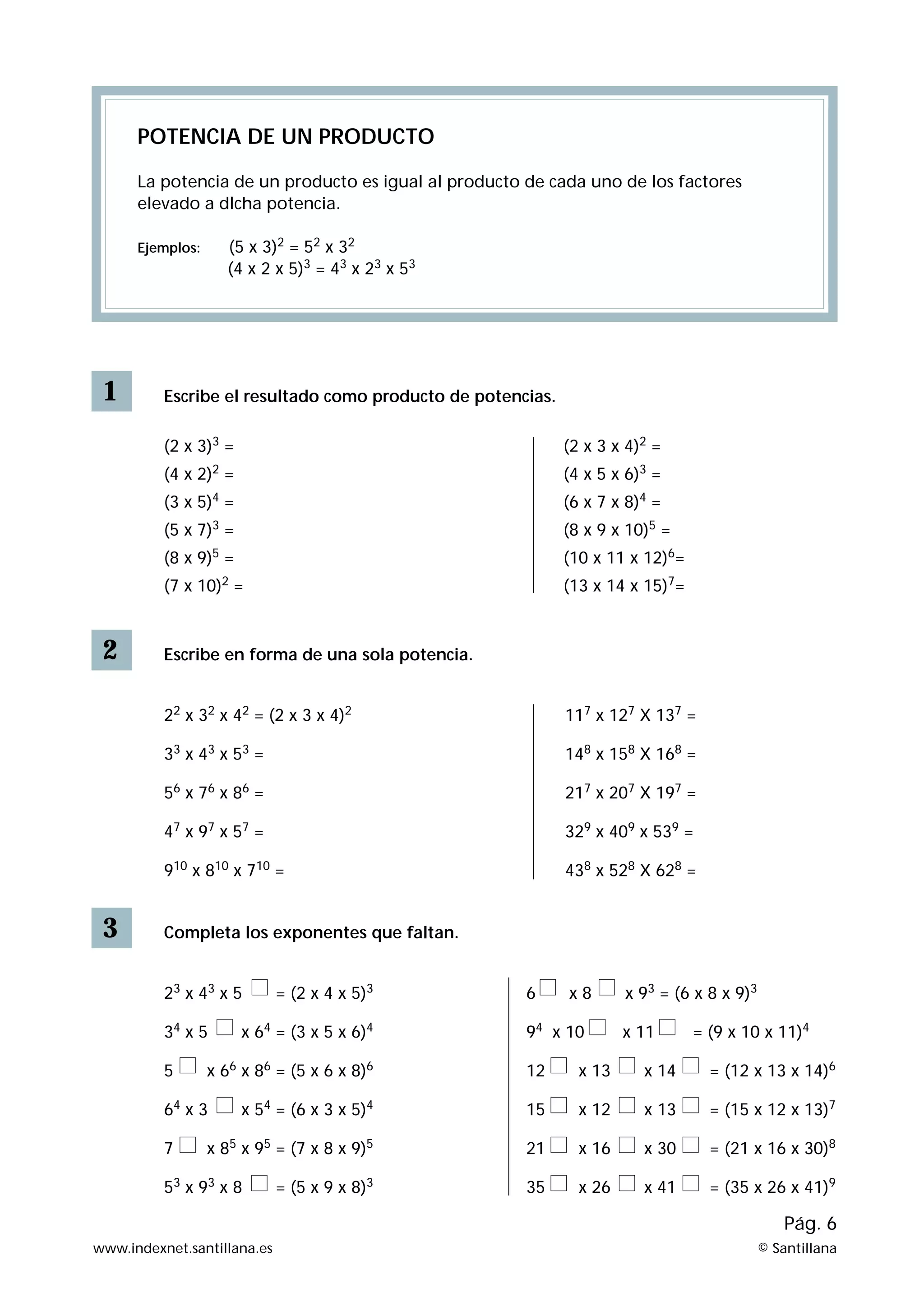 Guia de potencias 7 b multiplicacion y divicion | PDF