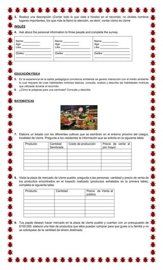 Guia de trabajo grado sexto | PDF