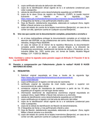 Guia de tramites de beneficiarios del militar retirado ante el issfam ...