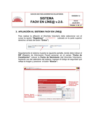 Guia de uso sistema favv | PDF