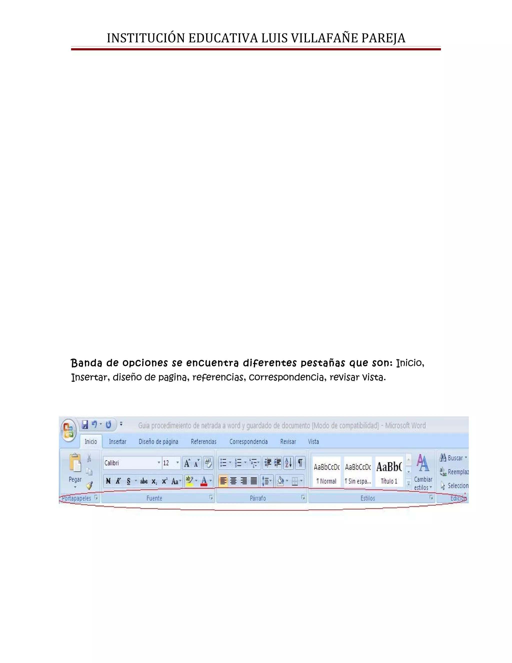 Guia de word menu inicio | DOC