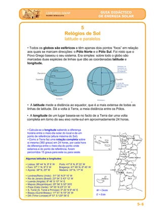 Guia didático de energia solar 05 relógios de sol | PDF