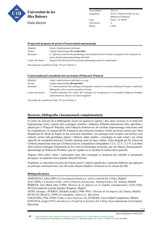 Guia docent historia | PDF