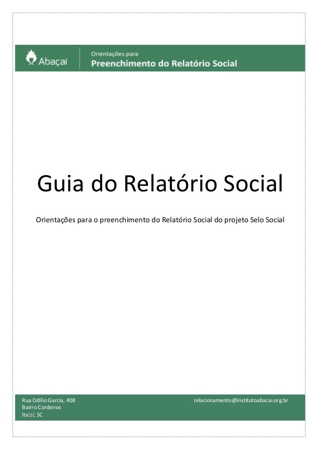 Guia do Relatório Social