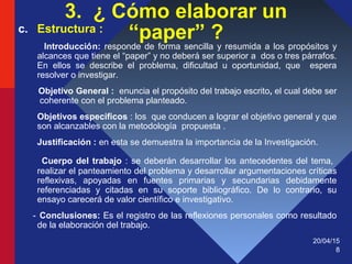 Guia elaboracion paper | PPT