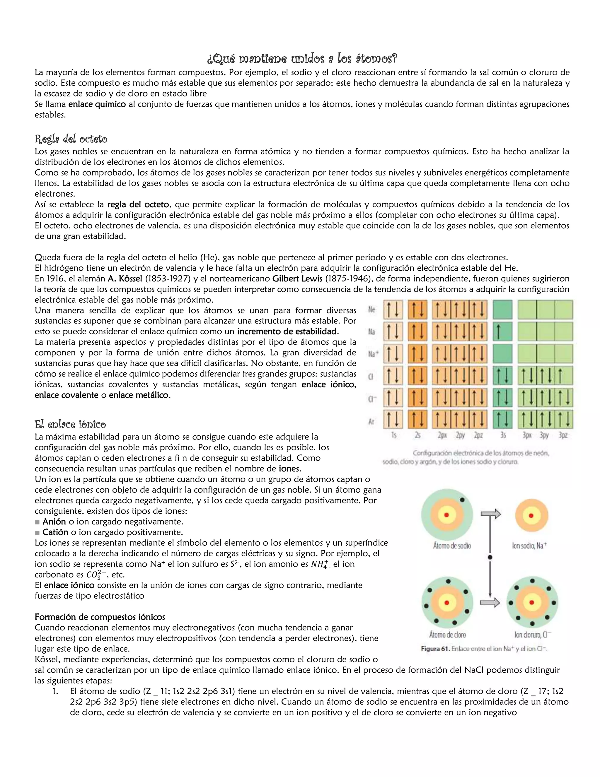 Guia enlace quimico | PDF