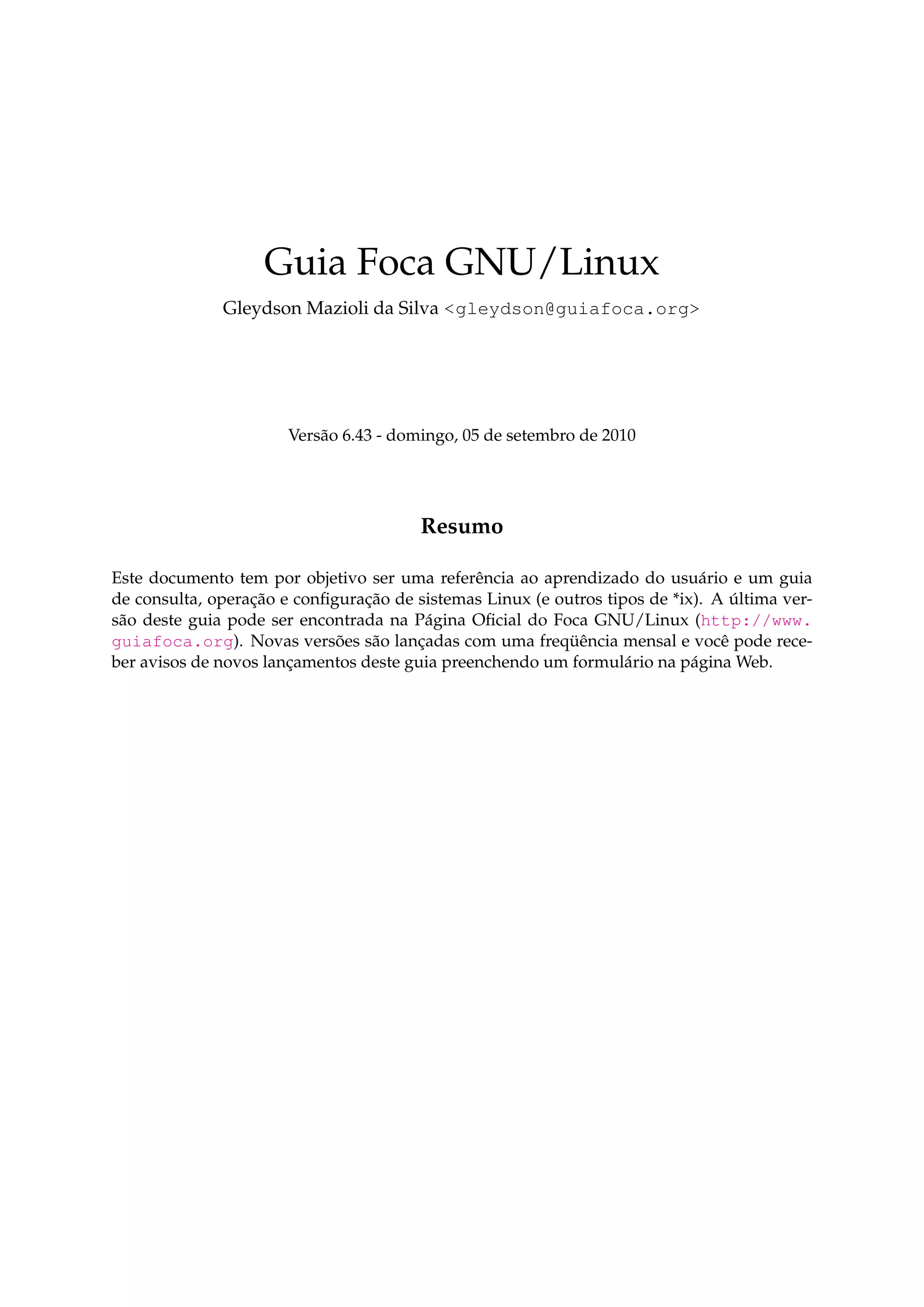 Guia Foca - Linux - Avançado | PDF