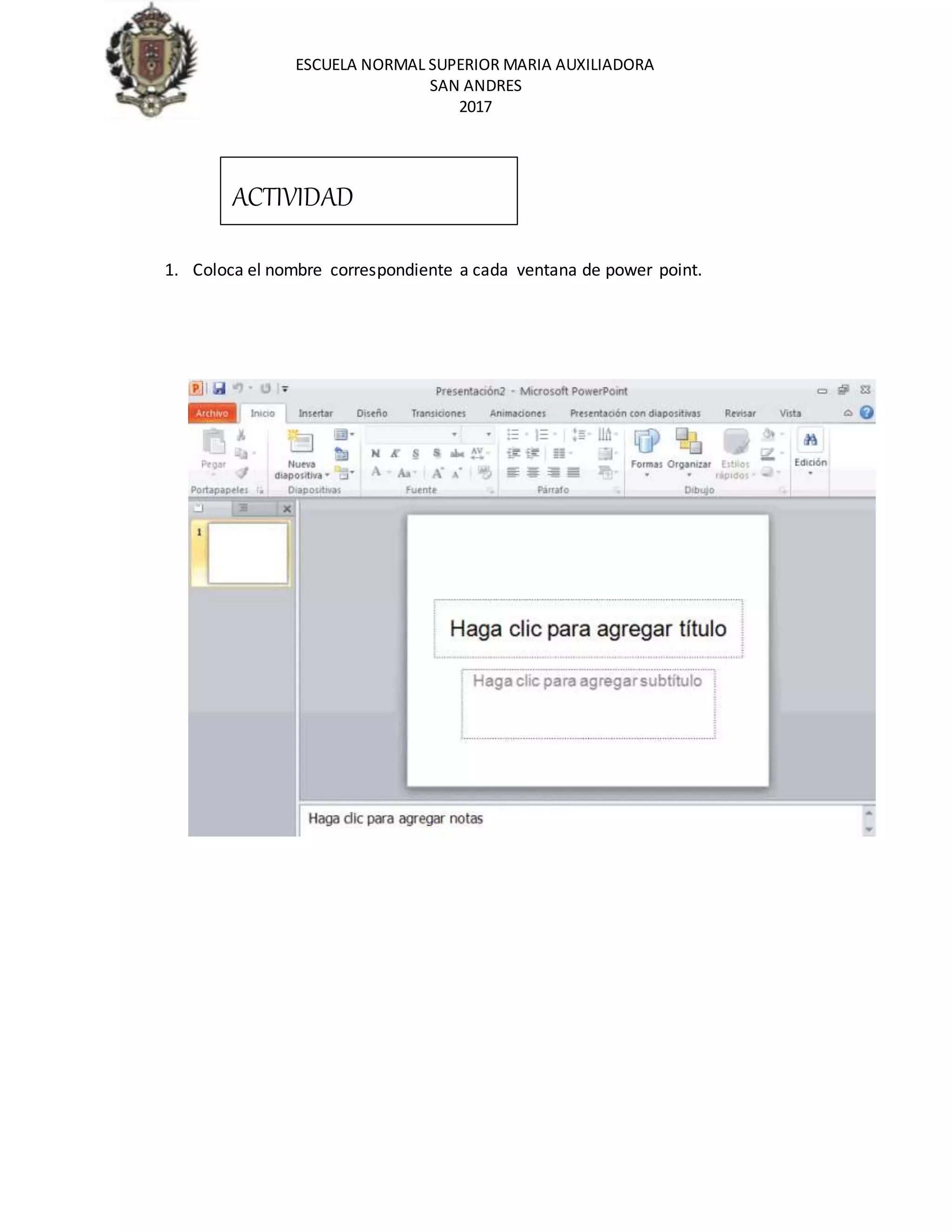 Guia grado segundo partes de power point | DOCX