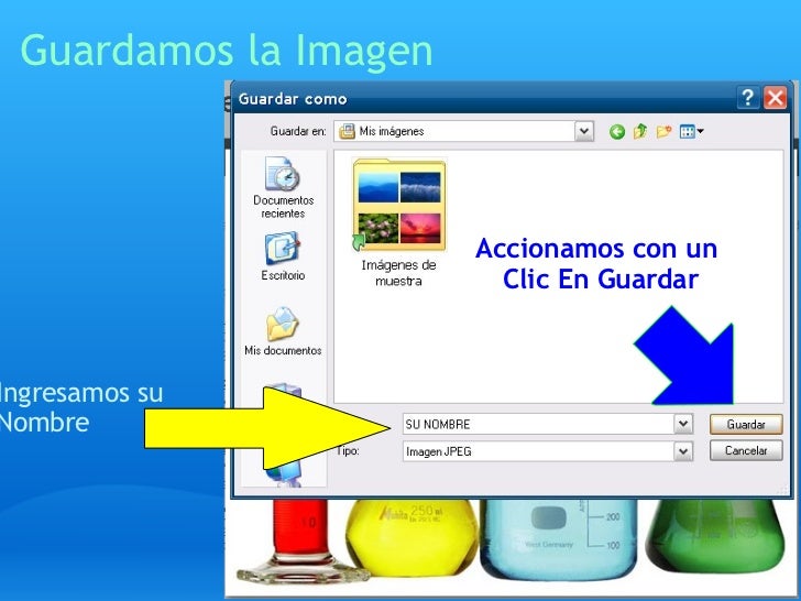 GUIA PARA GUARDAR UNA IMAGEN EN LA PC