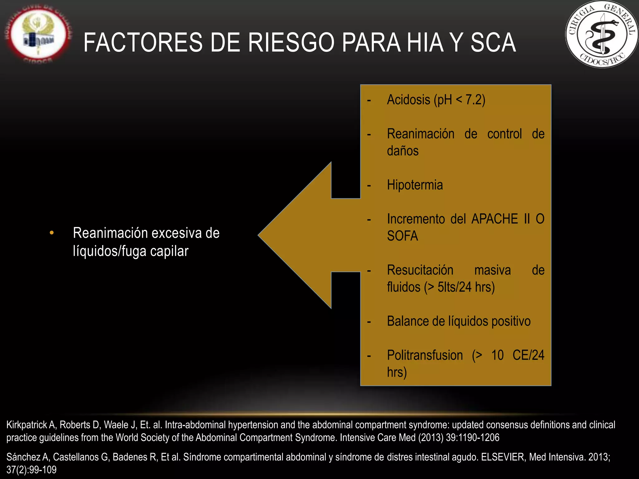 Guia de hipertension intraabdominal y el sindrome compartimentale ...