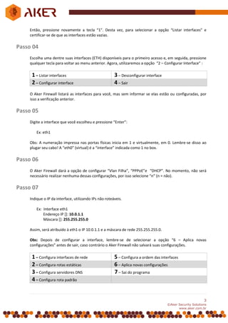 Guia de Implementação do Aker Firewall | PDF