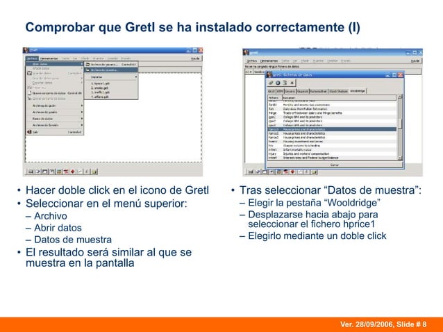 Guia instalacion de GRETL | PPT