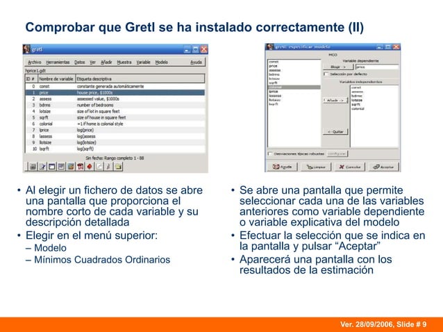 Guia instalacion de GRETL | PPT